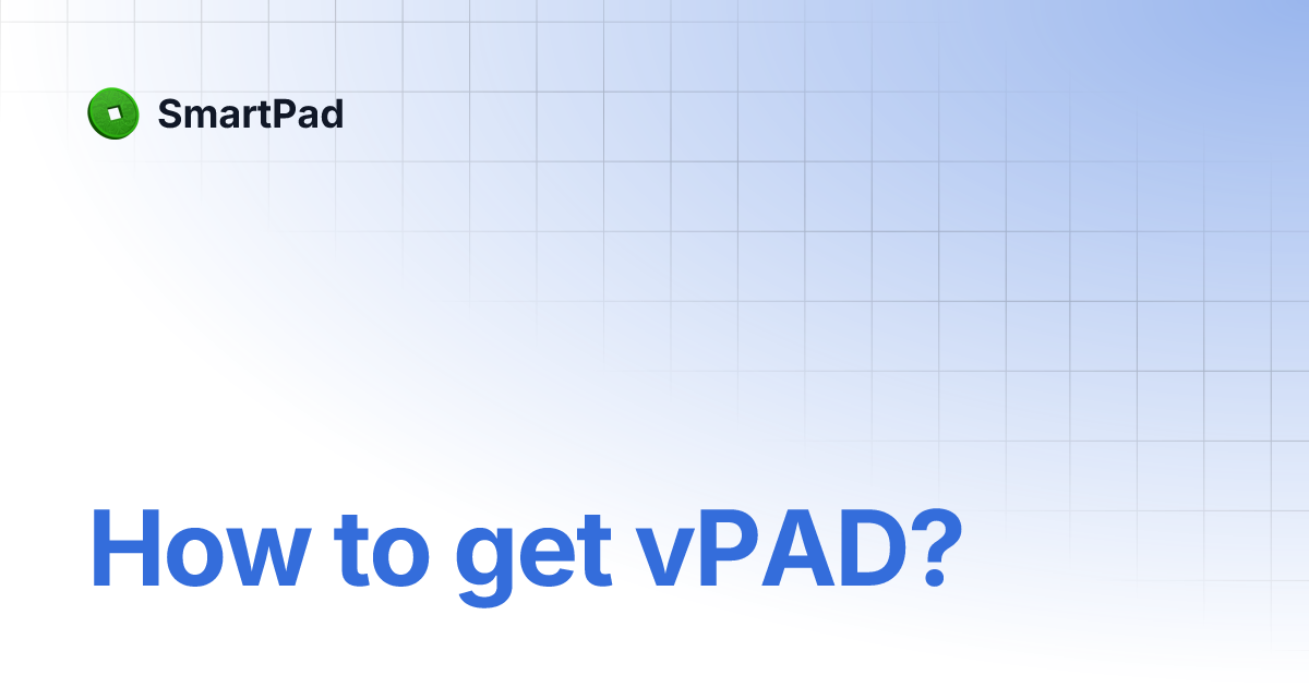 How to get vPAD? | SmartPad